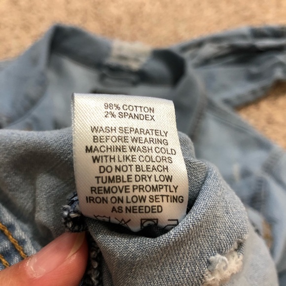 Elliott & Vine | Jackets & Coats | Elliott Vine Distressed Ruffle Jean ...